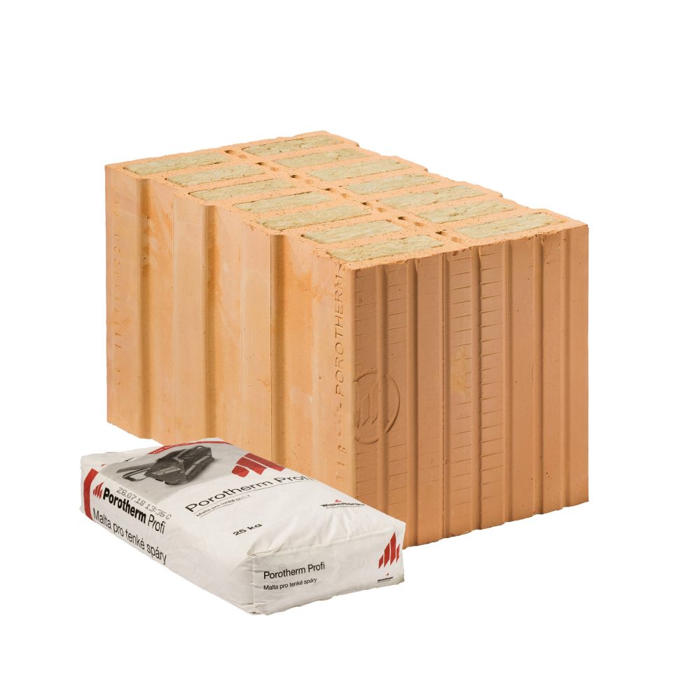 Cihla Porotherm 44 T Profi 1-2 - Tepelněizolační broušená